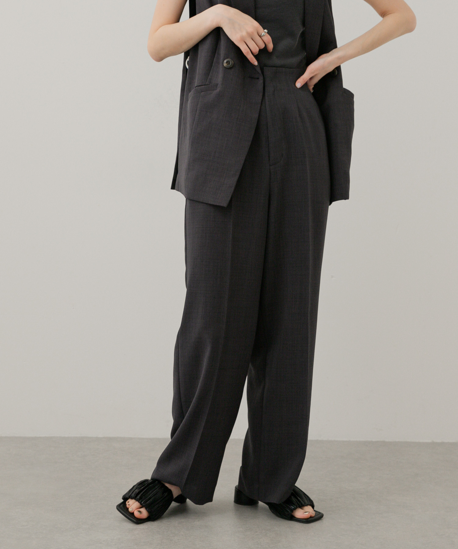 SENSE OF PLACE 台灣官方網站 - 『UR TECH DRYLUXE』仿亞麻高腰寬褲 Linen-Like Wide Pants